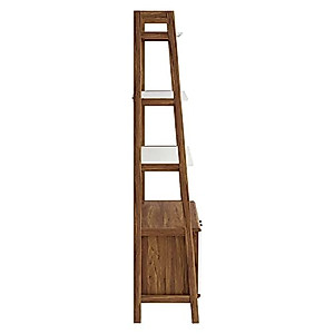 Modway Bixby Display Case, 33" Bookshelf, Walnut White