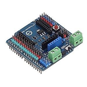 Sensor Expansion Board, 14 Digital 6 Analog Ports Practical 3P Sensor Expansion Module Communication Storage Interface Support External Power Supply for DIY