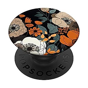 Greenery Botanical Boho Wildflowers Line Art Floral PopSockets Swappable PopGrip