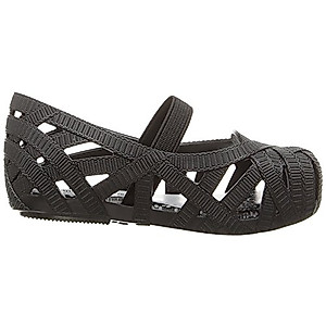 Mini Melissa Baby-Girl's Jean + Jason WU Ballet Flat, Black, 5 Regular US Toddler