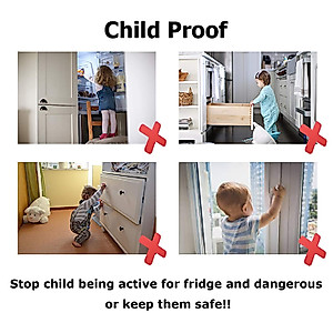 2 Pcs Multi-Function Locks with 3M Strong Adhesive - Refrigerator Door Locks, Mini Fridge Lock, File Cabinet Lock, Drawer Lock, Lock for Cabinet for Child Safety and Privacy (Black)