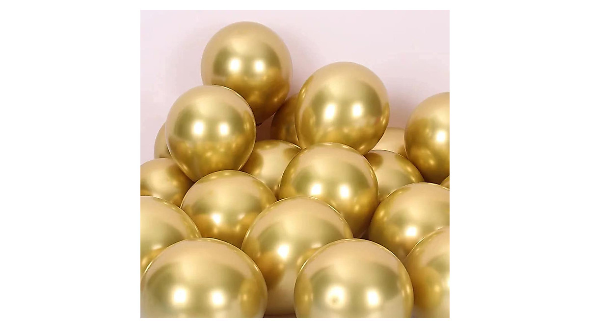 Gold Metallic Balloons 100pcs - Perfect for Wedding & Party Decor