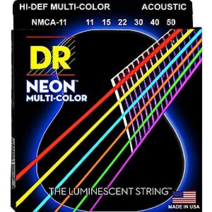 DR Strings HI-DEF NEON Acoustic Guitar Strings (NMCA-11)