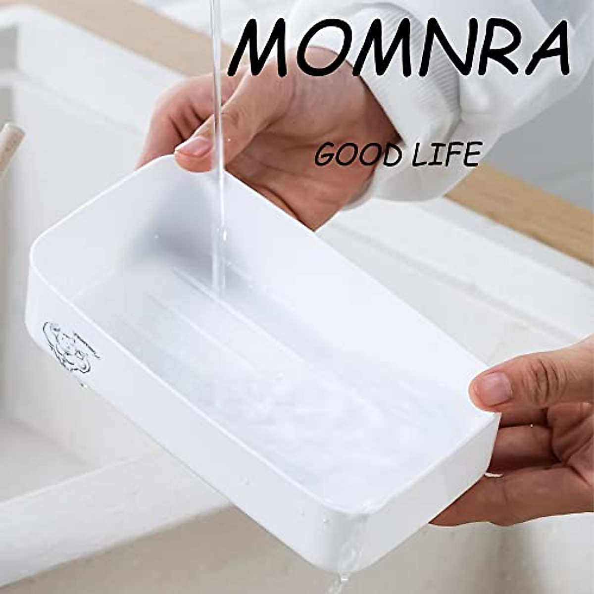 Stackable Fridge Storage Container,Set of 6 pack MINI Plastic Food Storage Containers,Fridge and Freezer Storage Trays to Store Fruits, Vegetables, Meat and More