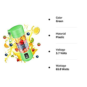 Portable Blender for Smoothies and Shakes,USB Rechargeable with 6 Stainless Steel Blades,Mini Blender with One Touche Operation,Made with BPA-free Material,Handheld Personal Size Blender for Kitchen,Travel and Sport