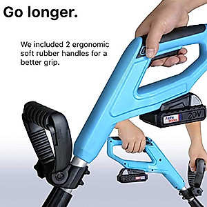 AlphaWorks Snow Thrower/Handheld Electric Shovel, Cordless DC 20V, Removable Battery, Lightweight | 10" x 5" Clearing, 25' ft Throwing Distance, 300 lbs/Min