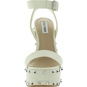 Steve Madden Womens Botanical Studded Platform Sandals Ivory 9.5 Medium (B,M)