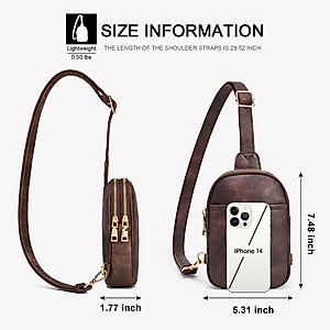 CORALDAISY Crossbody Bags for Women Sling Bag Fanny Packs for Women Crossbody purses Belt Bag for women cross body bag purse Gifts, Coffee