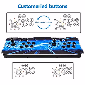 GWALSNTH 3D Pandora Box TT Arcade Game Console, 8000 HDMI Video Games with WiFi Function, Search/Save/Hide/ Pause Games,Favorite List,Up to 4 Players …