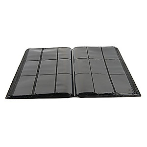 Monster 9 Pocket Trading Card XL Binder - Matte Black Album, Anti-Theft & Anti-Drop TCG Protection w Side Loading Padded Pockets, Double Sided, Holds 720 Cards, For Sport, Gaming, Kpop, Christmas Gift