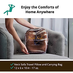 Neck Support Pillow, Help Ease Tension with This Patented Cervical Neck Brace, Neck Pillow for Sleeping, Travel, Work, Ergonomic Memory Foam, Orthopedic Pillow for Pain Relief, Brown