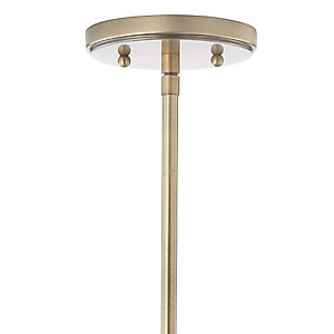 JONATHAN Y JYL3516A Kurtz 7.2" Adjustable Drop Metal/Glass LED Pendant Contemporary Transitional Dimmable Dining Room Living Room Kitchen Foyer Bedroom Hallway, Brass Gold/White