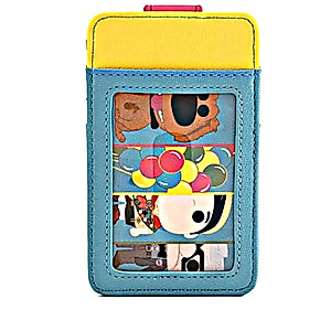Loungefly x Disney Pixar Up Card Holder Art Inspired Wallet with Up Characters, Vegan Leather, 5.25 Inches
