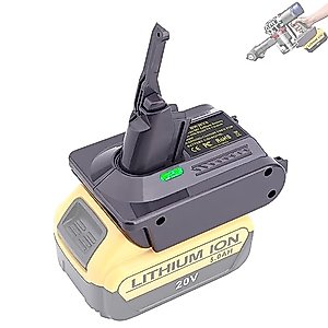 Biswaye V8 Battery Adapter Compatible with Dewalt 20V 60V Battery, Converts DCB206 DCB201 DCB609 to SV10 215681 V8 Animal V8 Absolute V8 Motorhead V8 Cordless Vacuum Battery