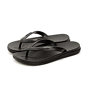 Hotmarzz Men's Slippers Flip Flops 2023 Series Size 11 US / 44 EU, 006A Black