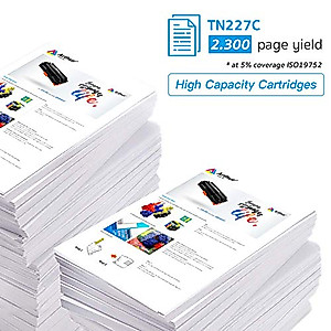 Arthur Imaging with CHIP Compatible Toner Cartridge Replacement for Brother Tn227 (Cyan, 1 Pack), TN227C