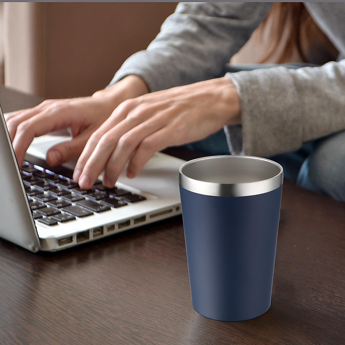 PriArring Stainless Steel Tumblers 12oz Double Wall Vacuum Travel Coffee Mugs for Home, Office, Outdoor