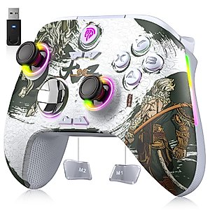 EasySMX X15 PC Controller - Enhanced Wireless Bluetooth Controller with Hall Joysticks/Hall Triggers/RGB Lighting - No Stick Drift, No Dead Zone - Work for Windows PC, Android, Steam and Switch