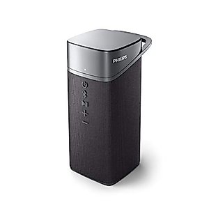 PHILIPS S3505 Wireless Bluetooth Speaker with Bold Sound, Kvadrat Speaker Fabric, Up to 10 Hours Playtime, IPX7 Waterproof, Shower Ready, Small Size, Gray