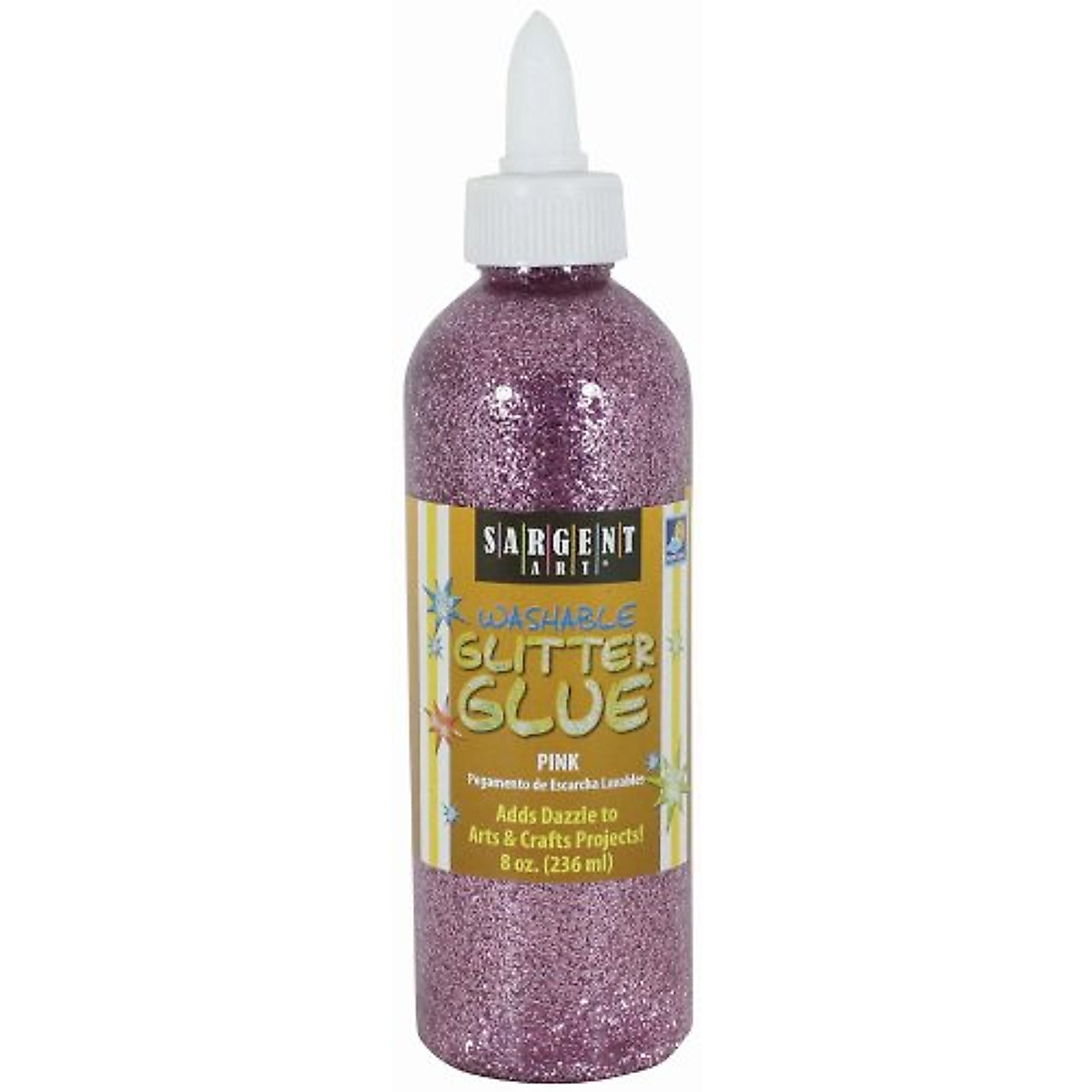 Sargent Art 22-1929 8-Ounce Pink Washable Glitter Glue