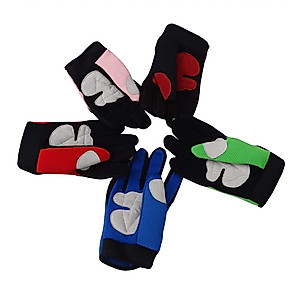 WPHMOTO Kids Full Finger Motorcycle Dirt Bike Riding Cycling Sports Gloves (S, Red)