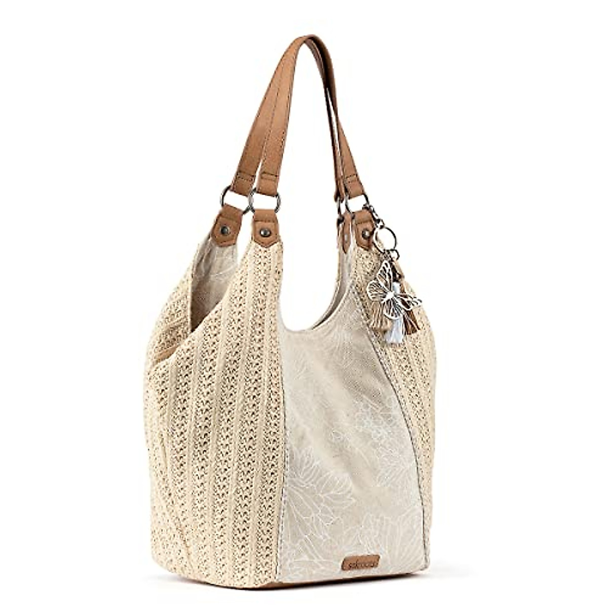 Sakroots womens Roma Straw Shopper, White Flower Blossom, One Size US
