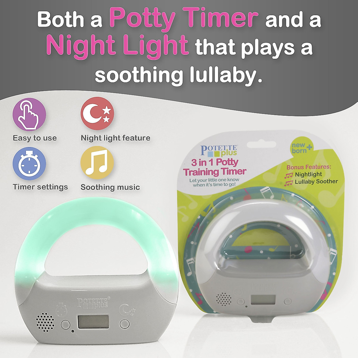 Kalencom Potette Plus 3-in-1 Potty Training Timer + Night Light + Lullaby Soother