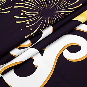 HVEST Congrats Grad Backdrop Black and Gold Balloon Class of 2023 Photography Background for Graduation Party Decorations Graduation Banner Cake Table Decor Photo Booth Props,7x5ft