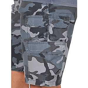 Wrangler Authentics Men's Stretch Twill Cargo Shorts, Turbulence Camo, 44