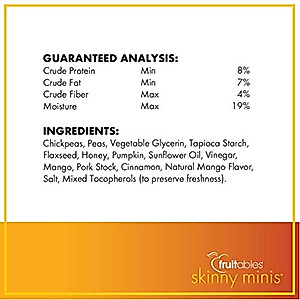 Fruitables Skinny Mini Dog Treats – Healthy Treats for Dogs – Low Calorie Training Treats – Free of Wheat, Corn and Soy – Pumpkin and Mango – 5 Ounces