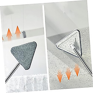 Healeved 3pcs wash mop Head Accessories Floor Replacement Head Triangle mop Heads Replacements mop Heads Commercial Floor mops Cleaning Supplies Refill Refill Triangle mop Cloth mop Head