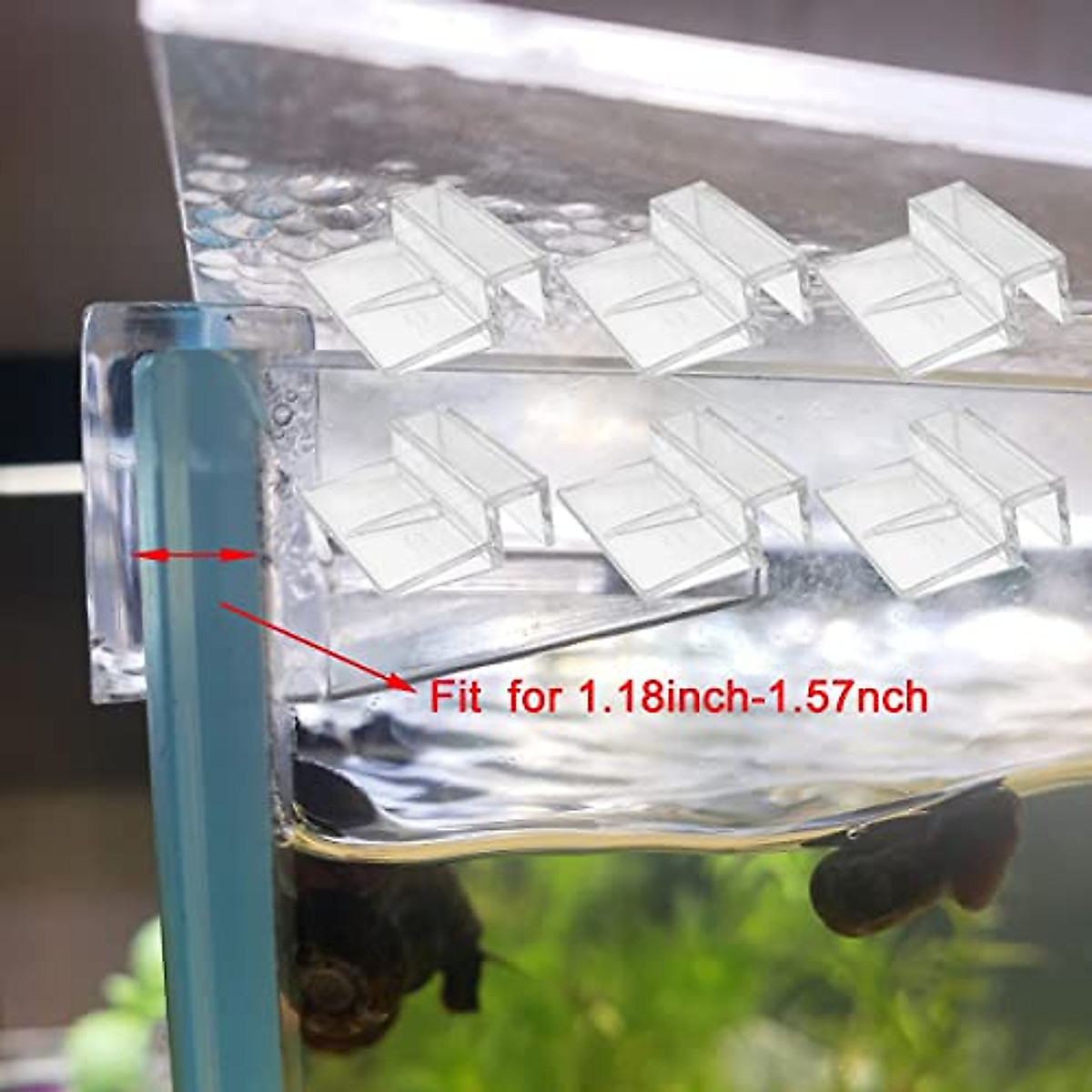 20 Pieces Aquarium Lid Clips 5mm for Rimless Aquarium Acrylic Fish Tank Glass Cover Clip Support Holder