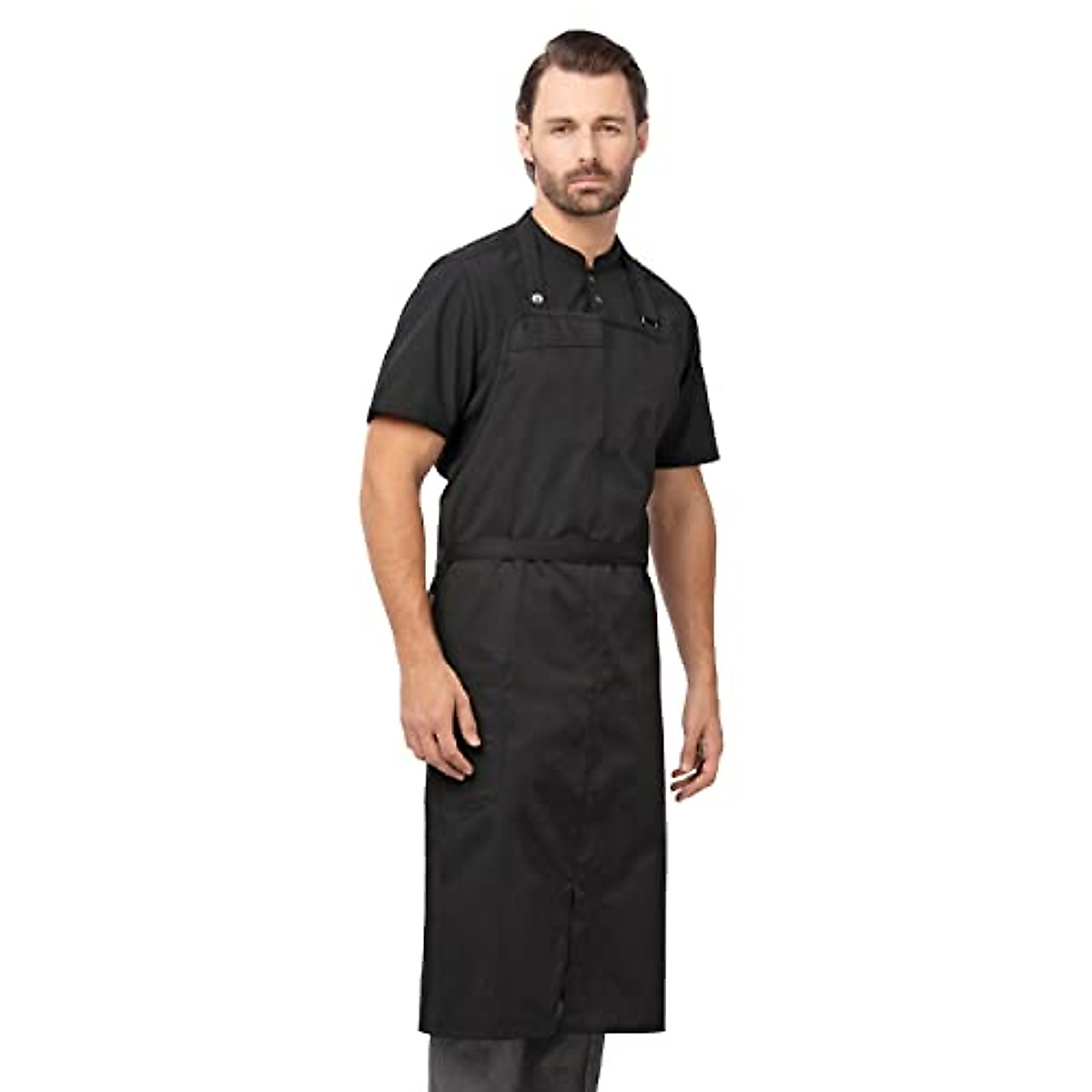 Chef Works Unisex Brio Chef Apron, Black, One Size