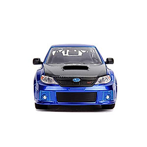 Jada Toys Rubber Tires 1:24 Fast & Furious - Brian's Subaru Impreza WRX STI, Blue (99514)