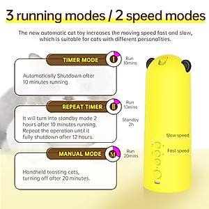 Laser Pointer & Interactive Puzzle Toy for Indoor Cats - Automatic, Cat Stuff, Kitty Toys