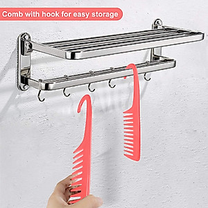 YEEPSYS Wide Tooth Comb for Curly Hair,Long Hair,Wet Hair,Detangling Comb, Paddle Hair Comb (Pink)