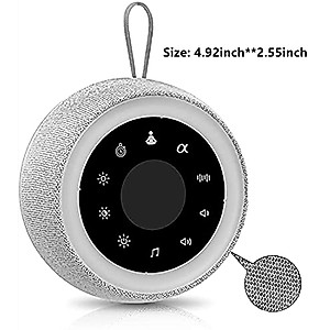 [2 in 1] White Noise Machine, Sleep Sound Machine with 7 Colors Night Light, 32 Soothing Sounds, Built-in Battery & Headphone Jack, Portable Sound Machine for Sleeping Baby, Adult and Sound Therapy