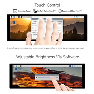waveshare 7.9inch Capacitive Touch Display Compatible with Raspberry Pi 5/4B/3B+/3A+/CM3/3+/4 400×1280 Resolution IPS DSI Interface