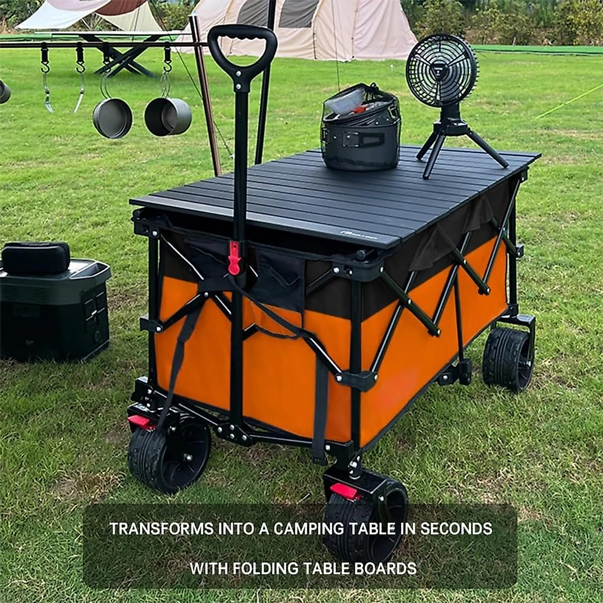 Picnic cart, car Cover Truck Dolly Foldable,330LB Capacity Portable Folding Hand Cart,Hand Truck Foldable Dolly with Retractable Handle (01)