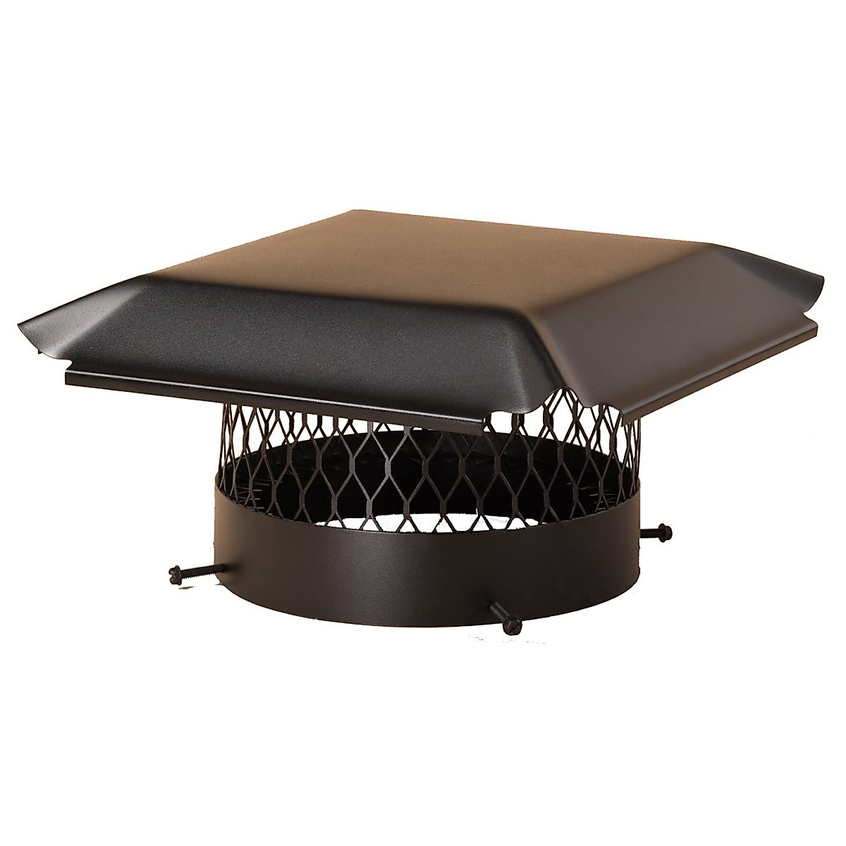 HY-C Round Galvanized Single Flue Cap 14" 3/4 Mesh