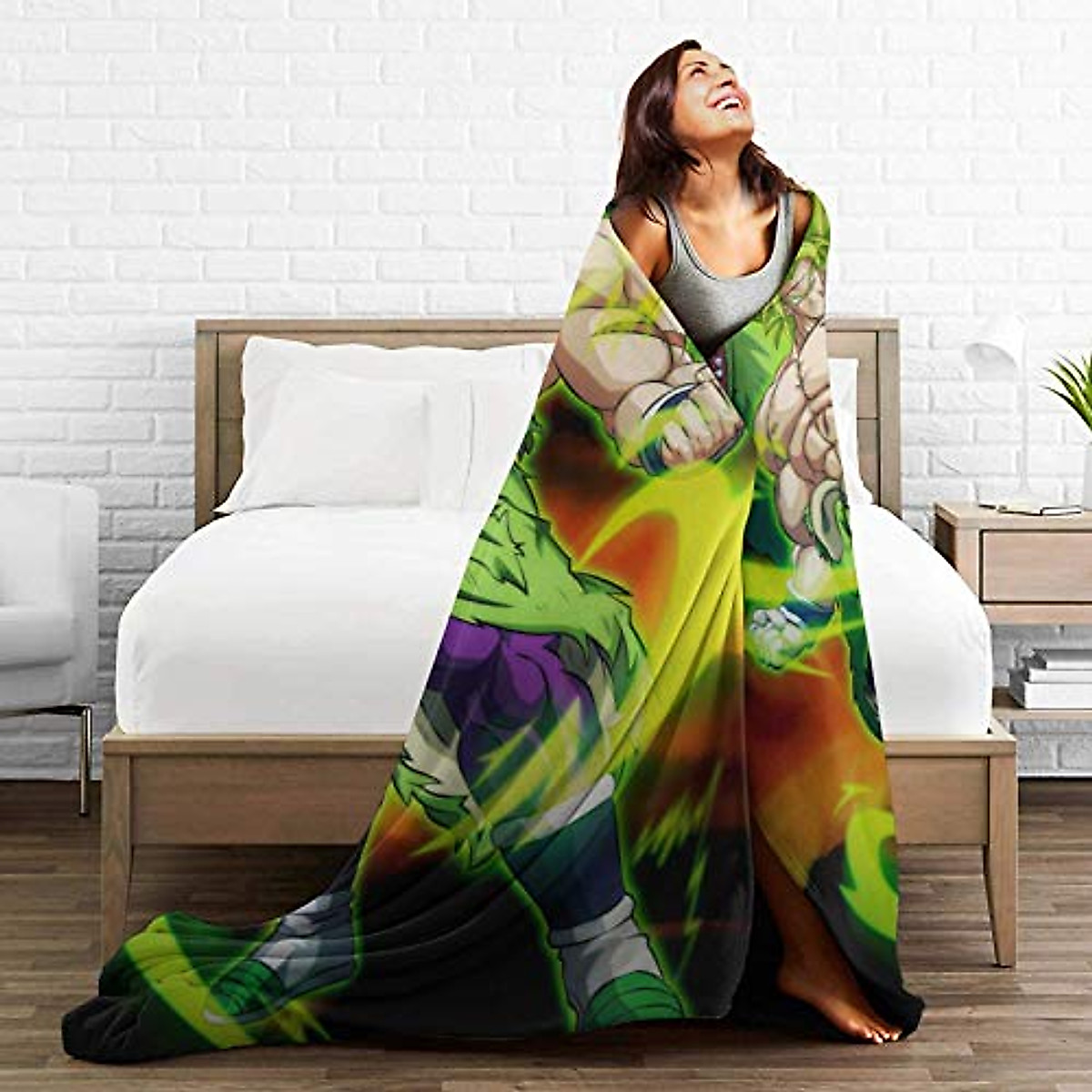 Mars Sight Broly Canon Blanket Throw Blanket Soft, Warm and Lightweight for Couch Bed Sofa Luxury Fleece Blanket