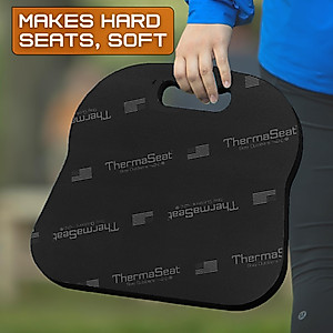 Northeast Products Therm-A-SEAT Sport Cushion Stadium Seat Pad, Black 13"x14"x.75"