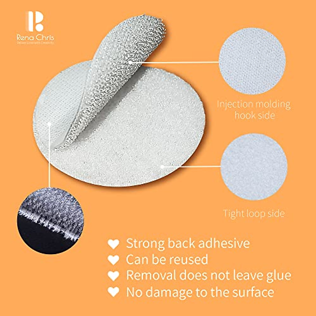Self Adhesive Dots, Strong Adhesive 1000pcs(500 Pairs) 3/4" Diameter Sticky Back Coins Nylon Coins, Hook & Loop Dots with Waterproof Sticky Glue Coins Tapes, Very Suitable for Classroom, Office, Home