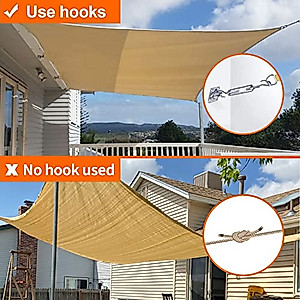 Coolyard 82 Pcs Sun Sail Shade Hardware Kit,Shade Sail Installation Kit 6 inch with Paracord Ropes for Triangle Rectangle Square Sun Shade Sails