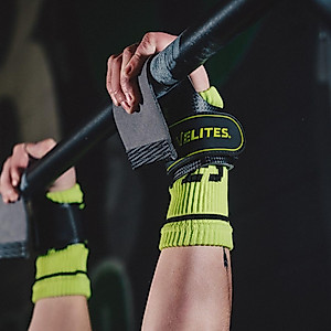 Velites Professional Athlete Hand Grips for Crosstraining or High-Intensity Training | QUAD CARBON Hand Grips for Men and Women Athletes (Large)