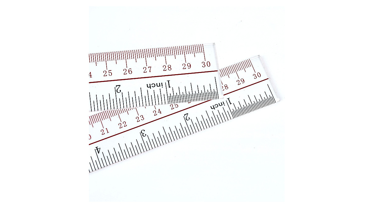 12 Inch Clear Ruler Set - Acrylic, Professional & Versatile