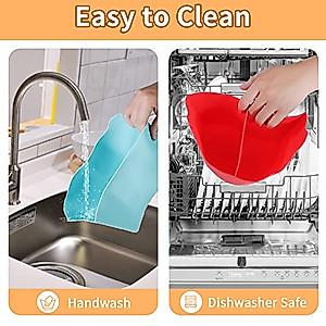 Silicone Slow Cooker Liners Fit 6 Quarts Pot, Reusable Oval Slow Cooker Divider Liner, Cook Three Delicious Meals Simultaneously Slow Cooking Liners, Leakproof & Easy-to-Clean Slow Cookers Accessories