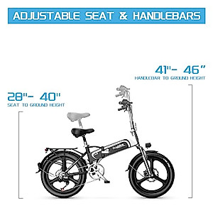 Electric Bike,Adult Folding Ebikes 500W Motor 48V 10.4AH Samsung Battery,20"*2.4"Fat Tires Electric Bicycle,Front Shock Absorber, 7-Speed E Bike