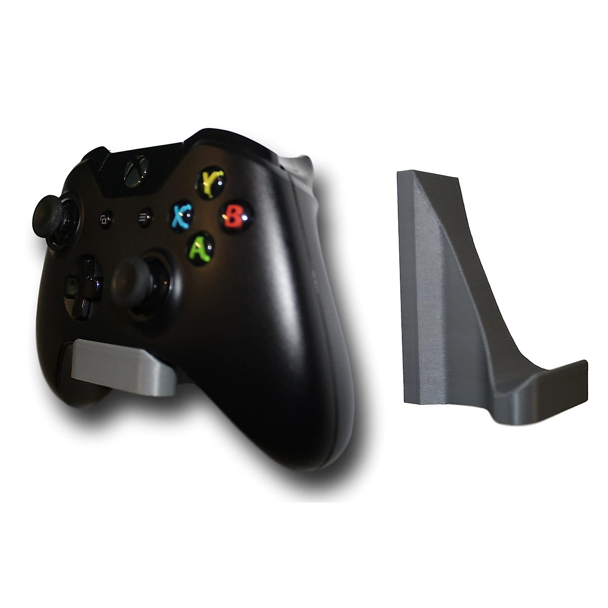 3DLASERSLAB Damage-Free Controller Wall Mount Display for Xbox One, Microsoft, Easy Install, 3M Command Strip Included (Silver, 4)