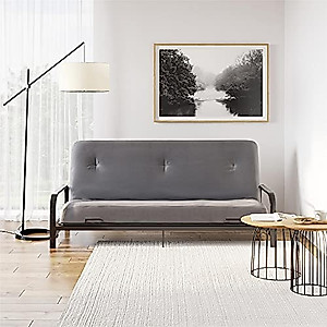 DHP Carson 6 Inch Thermobonded High Density Polyester Fill Futon Mattress, Grey